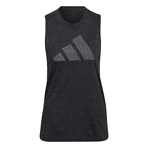adidas Women's Winners 3.0 Tank, Black Melange, Small