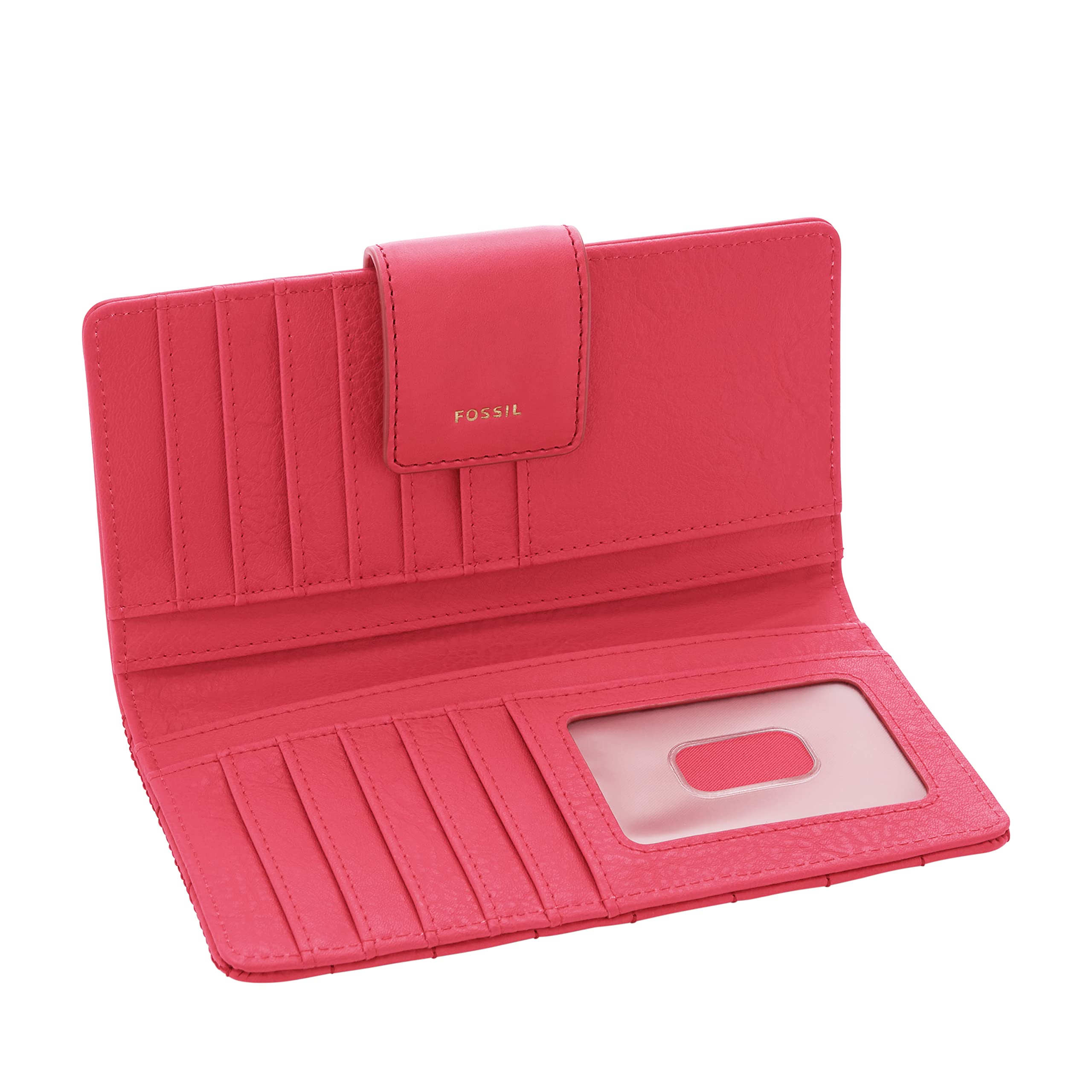 Fossil Logan Tab Clutch Wallet, Cherry Quilted