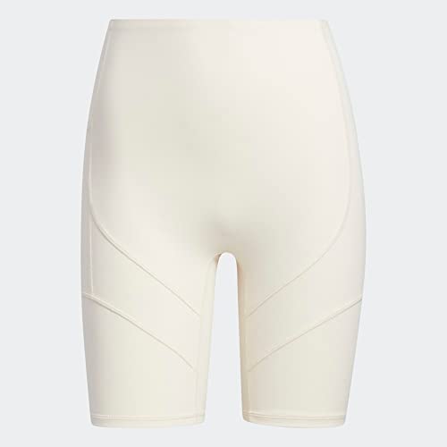adidas Women's Yoga 4 Elements Pocket Short Tights, Wonder White, X-Large