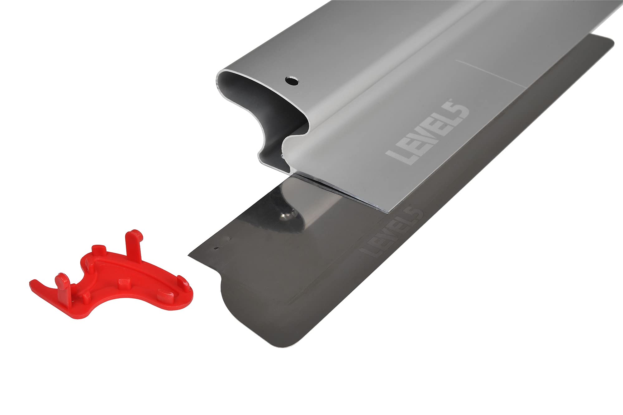 LEVEL5 Skimming Blade Set with Case | 10, 16, 24, 32 Inch Skimming Blades, 37-63 Inch Extendable Handle, Compound Roller & Transport Case | for Smoothing Walls and Ceilings | 5-550