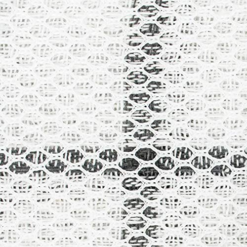 DII Scrubber Dishcloths Collection Windowpane Dishrag Set, 12x12, White/Gray Stripe, 6 Piece