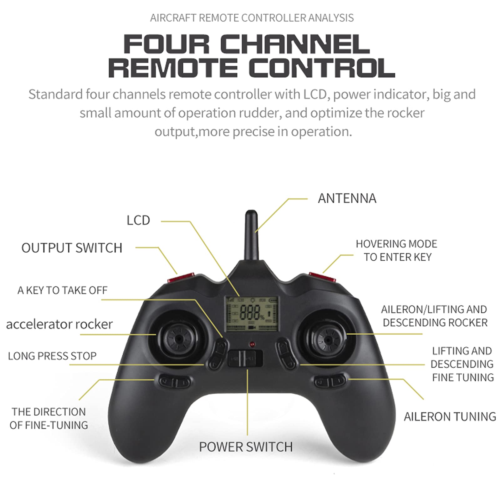 GoolRC F03 RC Helicopter, 4CH 2.4GHz Remote Control Helicopter with 6-Axis Gyro, Altitude Hold, One Key Take Off/Landing, Easy to Fly for Kids, Adults and Beginners, Include 3 Batteries