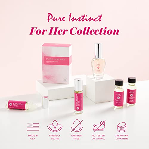 Pure Instinct Perfume with Pheromone Infused Essential Oil For Women 0.5 OZ Bottle Help Attract Men Opposite Sex