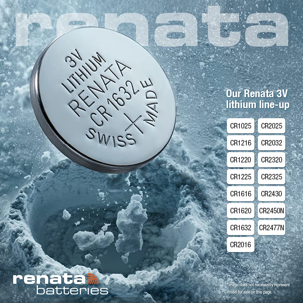 Renata CR1225 Batteries - 3V Lithium Coin Cell 1225 Battery (10 Count)