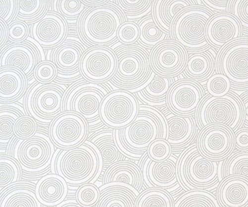 SheetWorld Baby Fitted Round Crib Sheet, 100% Cotton Woven Sheet, Unisex Boy Girl, 42 x 42 inches, Grey Multi Circles, Made in USA
