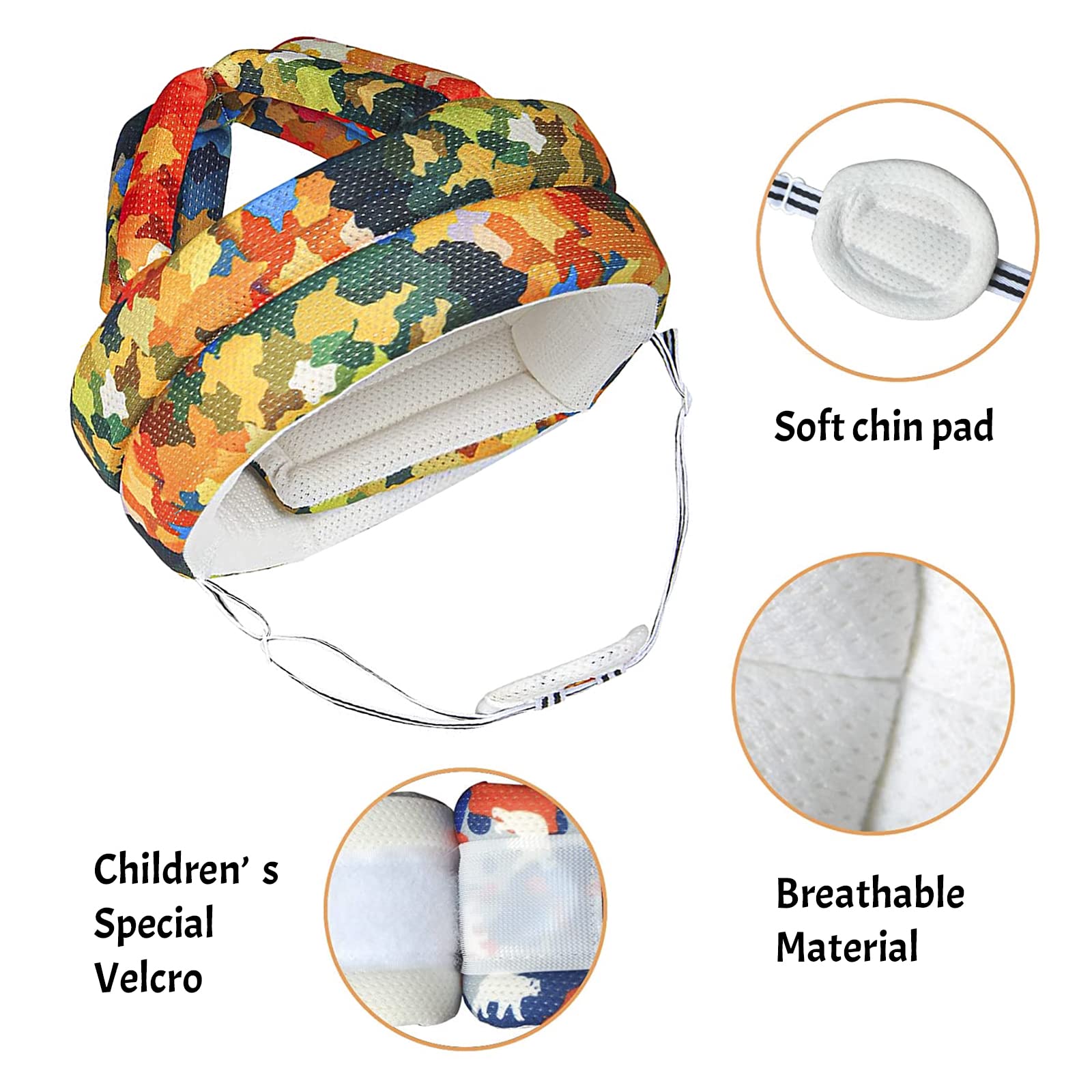Baby Safety Support Helmet Toddler Adjustable Head Protector Hat Infant Breathable Bumper Headguard Cap for 6 Month to 8 Year