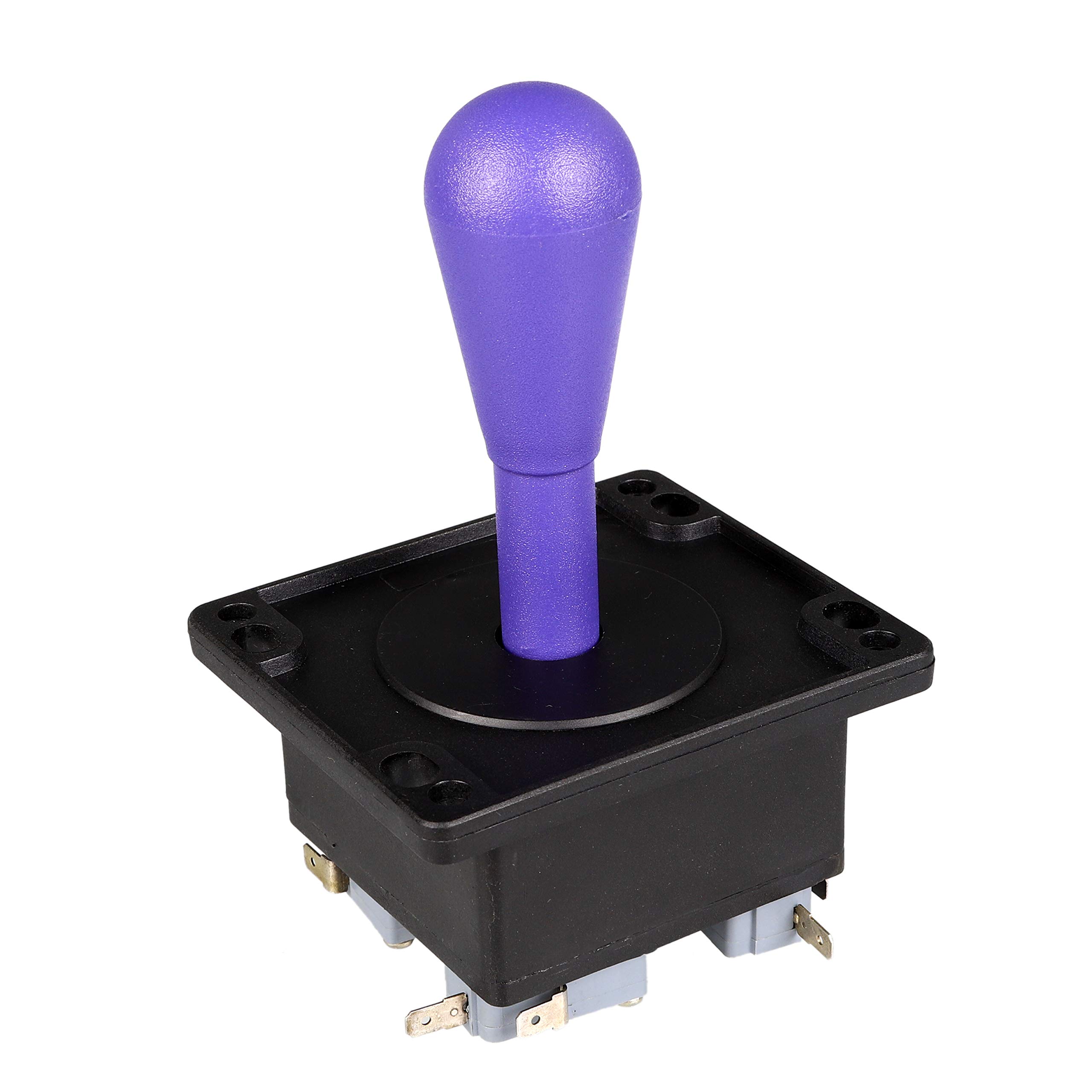 EG STARTS 2 Player Arcade Game DIY Kits Ellipse Oval Happ Type Joystick Hanlde + 18x American Style Arcade Buttons 1/2 Player Start Push Button (Purple & Orange)