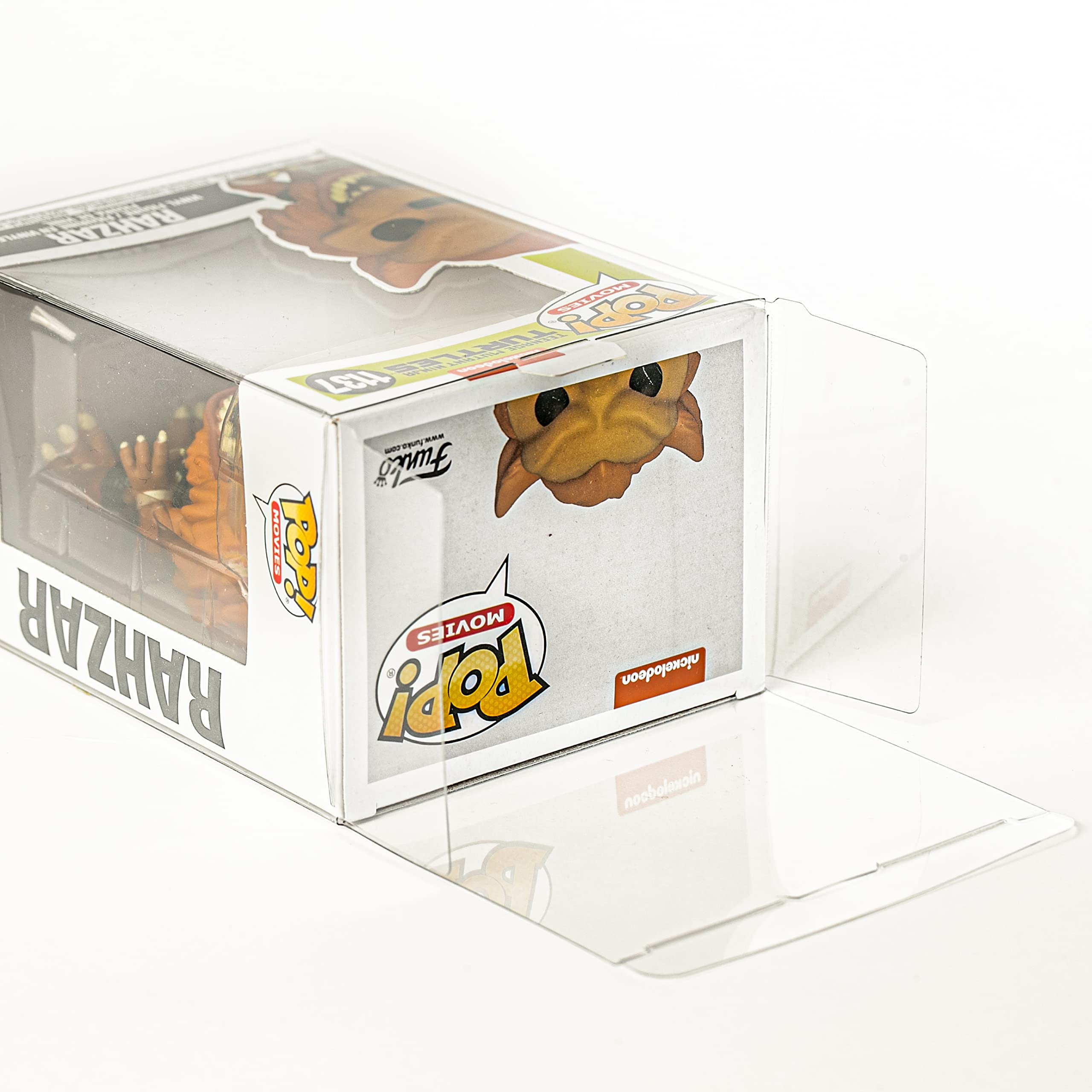 Retro As F Action Figure Protector Box (10 Pack) - UV Protective, Scratch Resistant Archival Quality Plastic Shield Display Case for Collectible Figure Storageā¦, Clear (RAF-TMNT-2003)