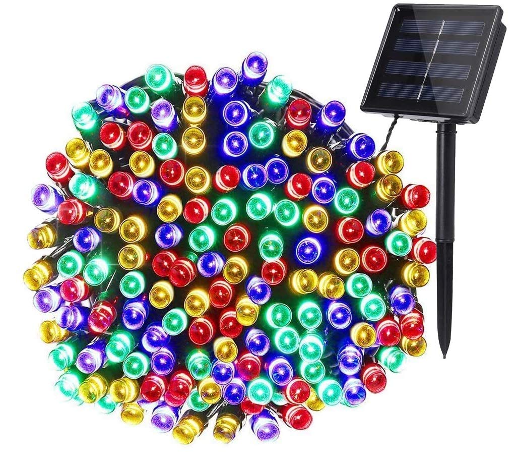 FRSH MNT Solar Decorative String Lights, 72ft 200 LED Waterproof Solar Led Fairy String Light for Garden, Patio, Home, Wedding, Party, Halloween, Christmas Indoor and Outdoor. (200led, Multi-Color)
