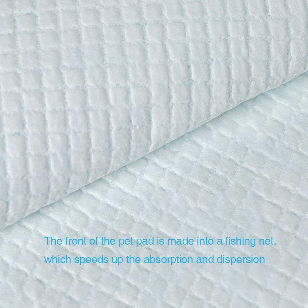 SINOPED Super-Absorbent Waterproof Dog and Puppy Pet Training Pad, Housebreaking Pet Pad, 40-Count Medium-Size, 23.6’’X23.6’’ , Blue (Large 40PCS)