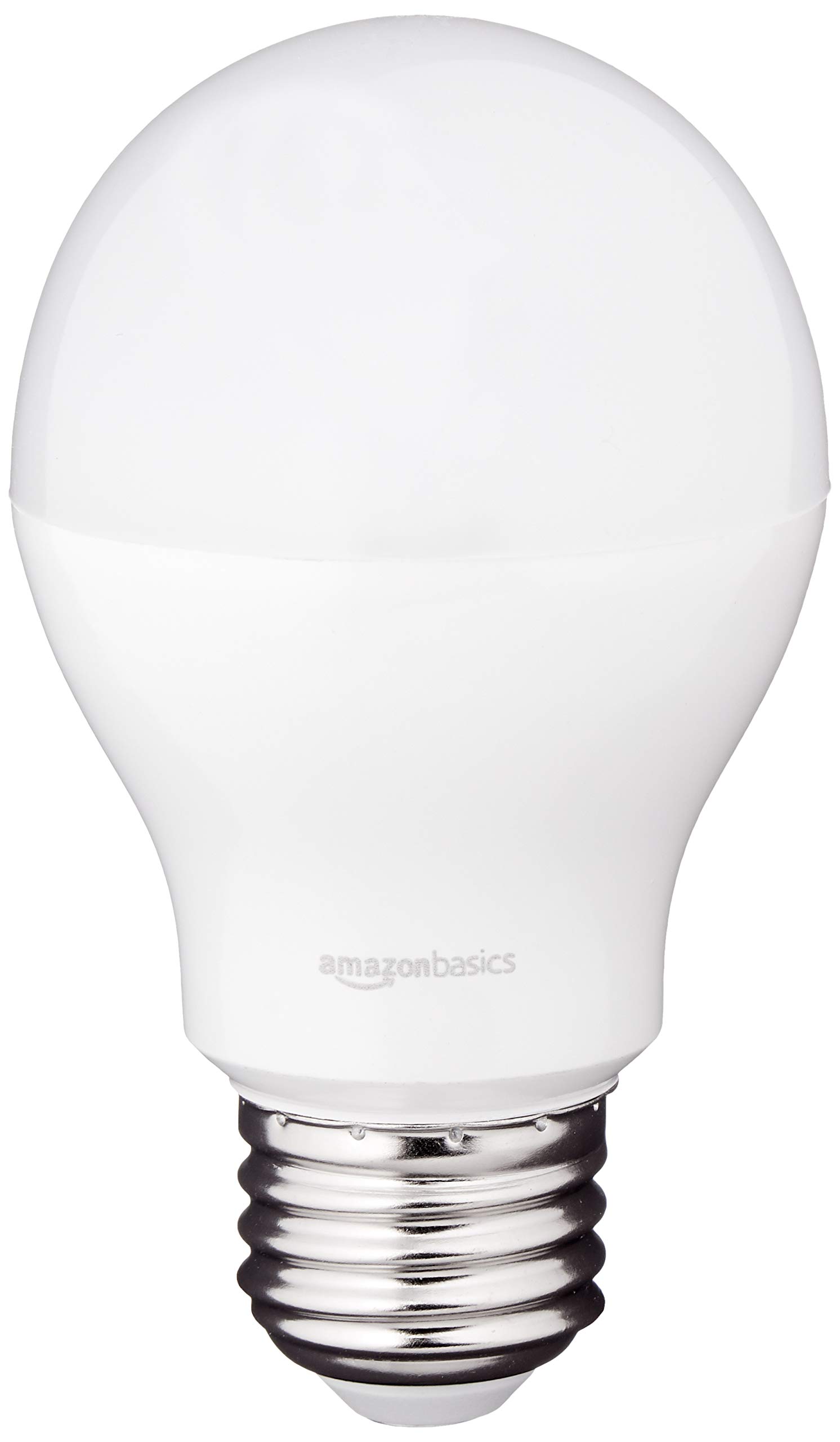 Amazon Basics 6 W Equivalent 40 Watt , Daylight White, Dimmable, 15,000 Hour Lifetime, A19 LED Light Bulb, 2-Pack