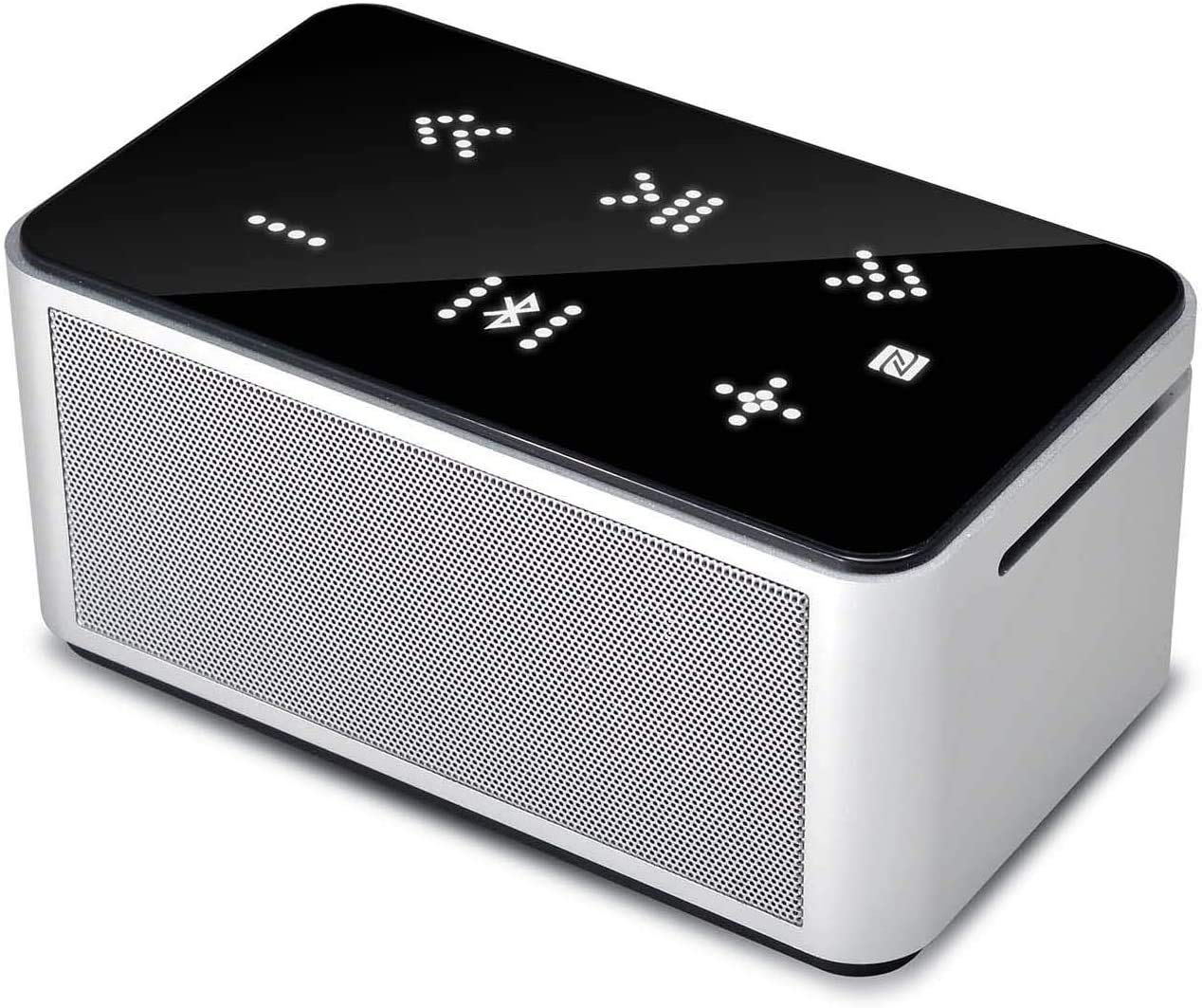 OREI Diamond Enhanced Bass NFC Bluetooth 4.0 Wireless Speaker, Powerful Sound, Built in Mic, Aluminum Body, Touch Panel & Compact Size