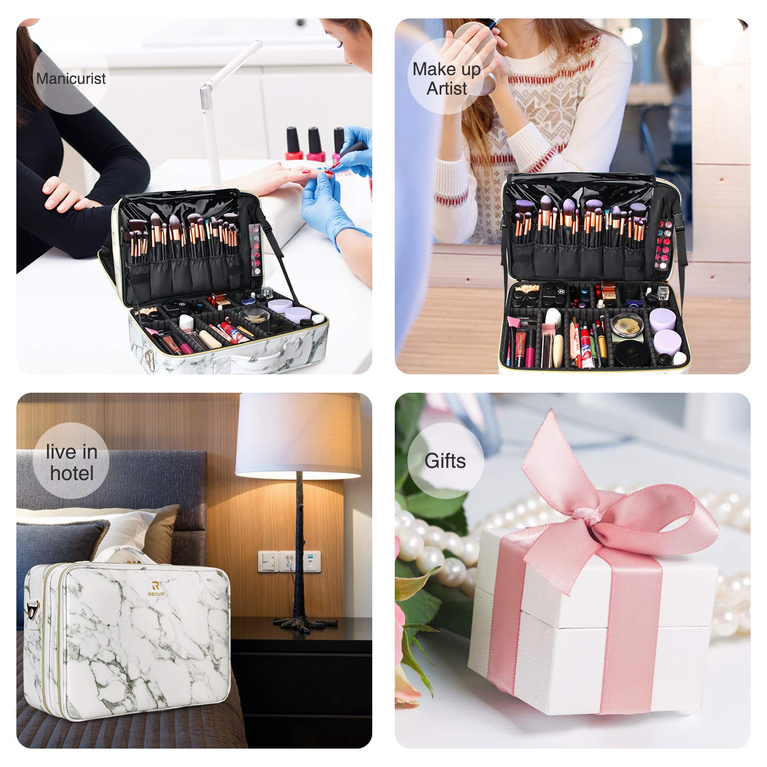 MONSTINA makeup bag makeup train case