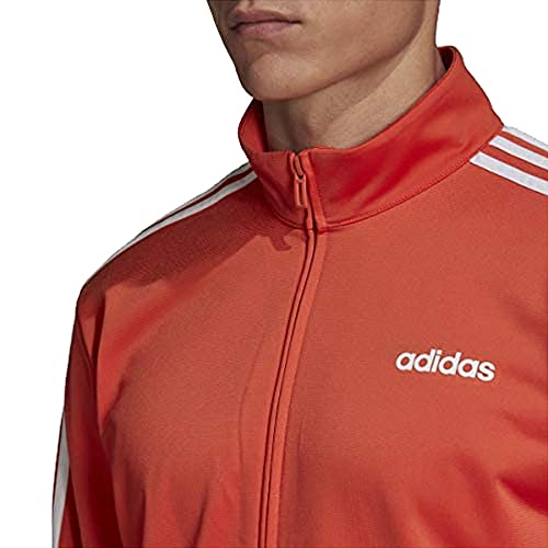 adidas Men's Essentials 3-Stripes Tricot Track Top Glory Amber/White Medium