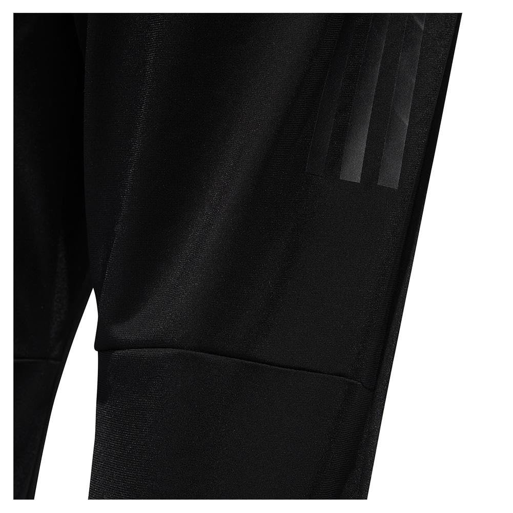 adidas mens 3-Stripes knit Tennis Jacket Black/Black Large