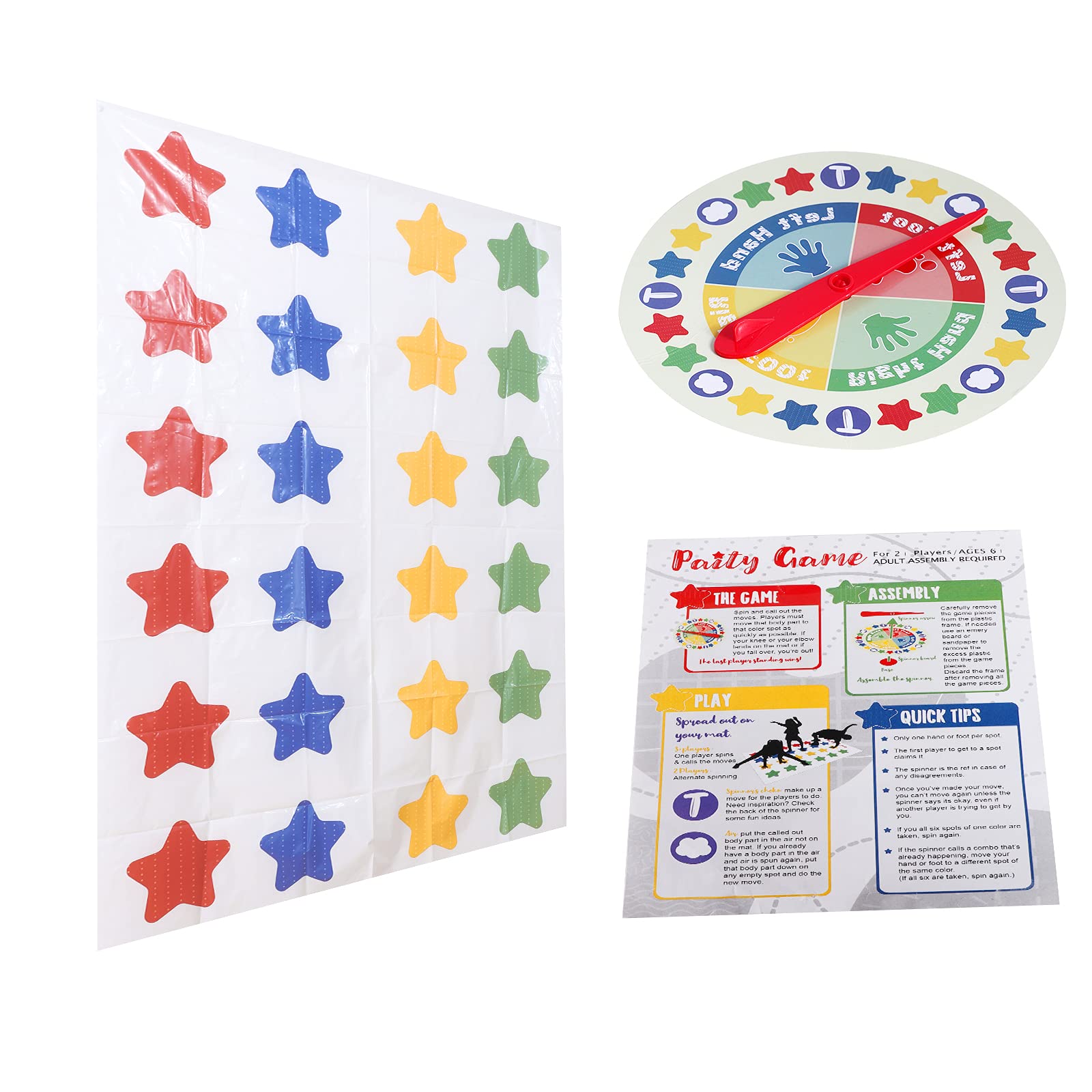 Fun Party Games Indoor and Outdoor Game for Kids Family Party Game Interesting Floor Game,Foot Games,Bigger Mat for 2 and More Players
