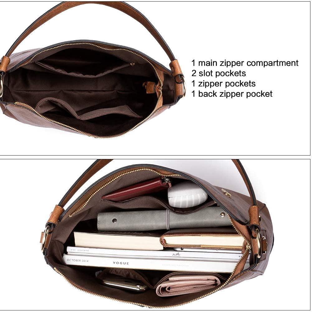 CLUCI Women Wallet Leather Bundles with Purses and Handbags for Women Designer Leather Hobo Tote