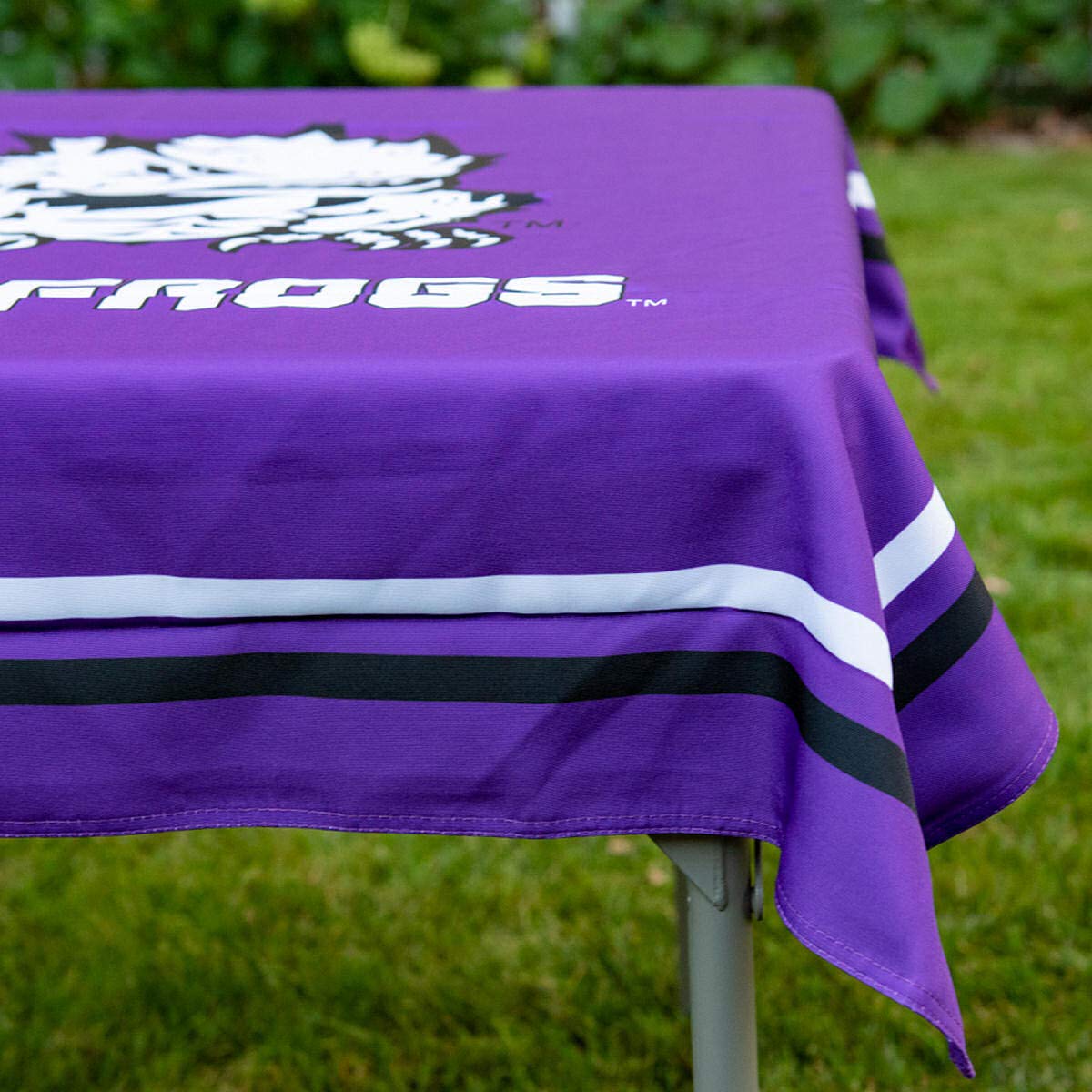 College Flags & Banners Co. Texas Christian Horned Frogs Logo Tablecloth or Table Overlay