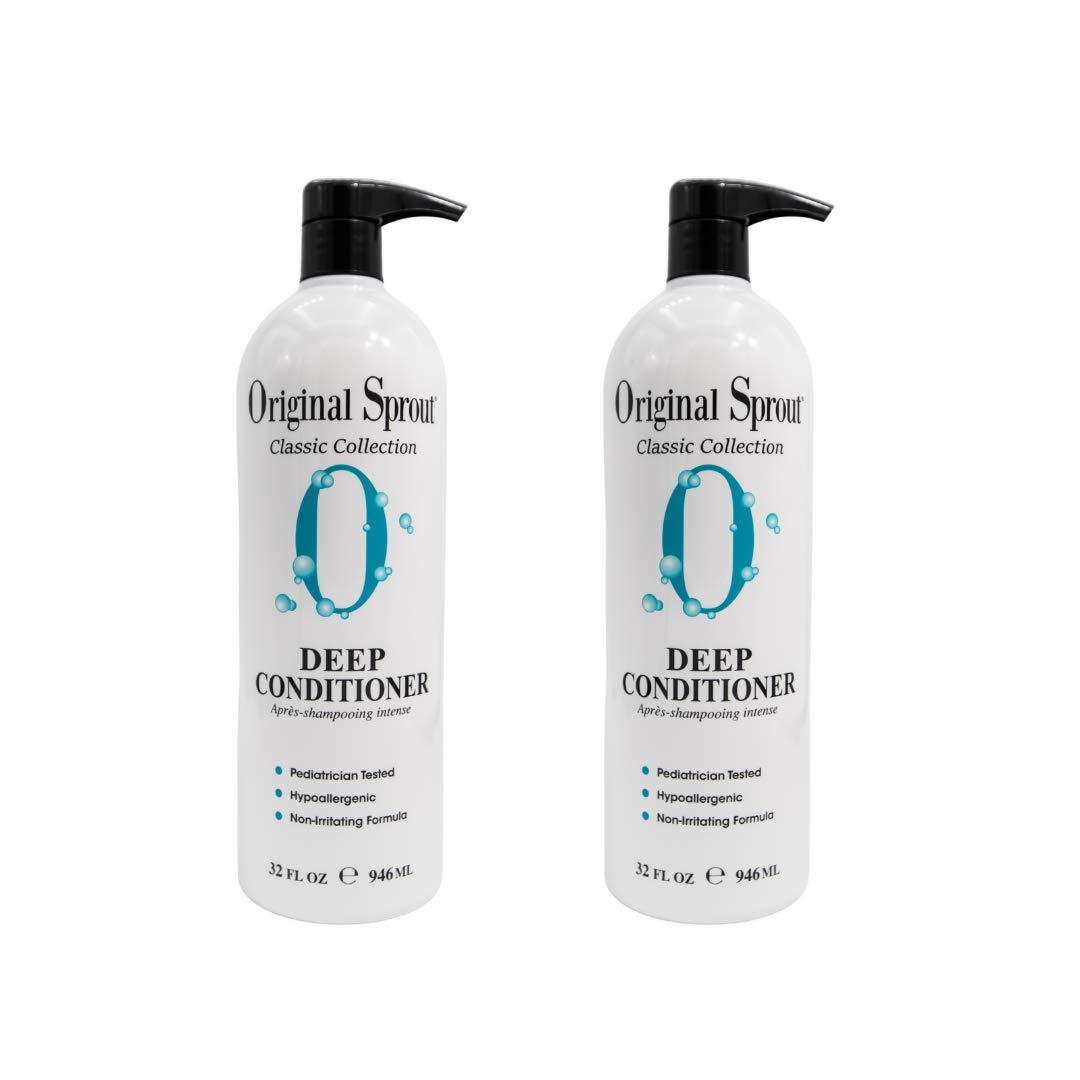Original Sprout Deep Conditioner. Organic Vegan Deep Conditioning Treatment for Natural Hair Care. 32 Ounces. 2 Pack. (Packages May Vary)