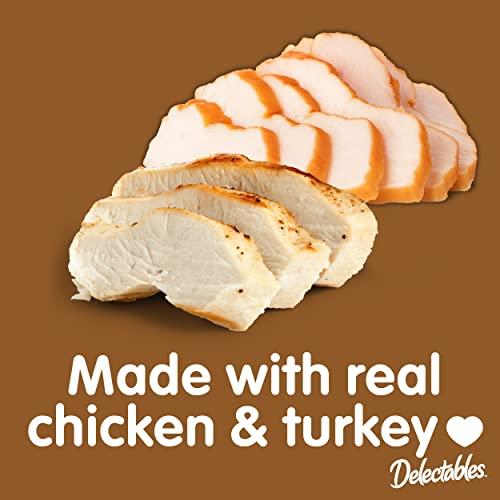 Hartz Delectables Gravy Non-Seafood Lickable Wet Cat Treat & Food Topper, Chicken Flavor Variety, 12 Pack, 1.40 Ounce (Pack of 12)