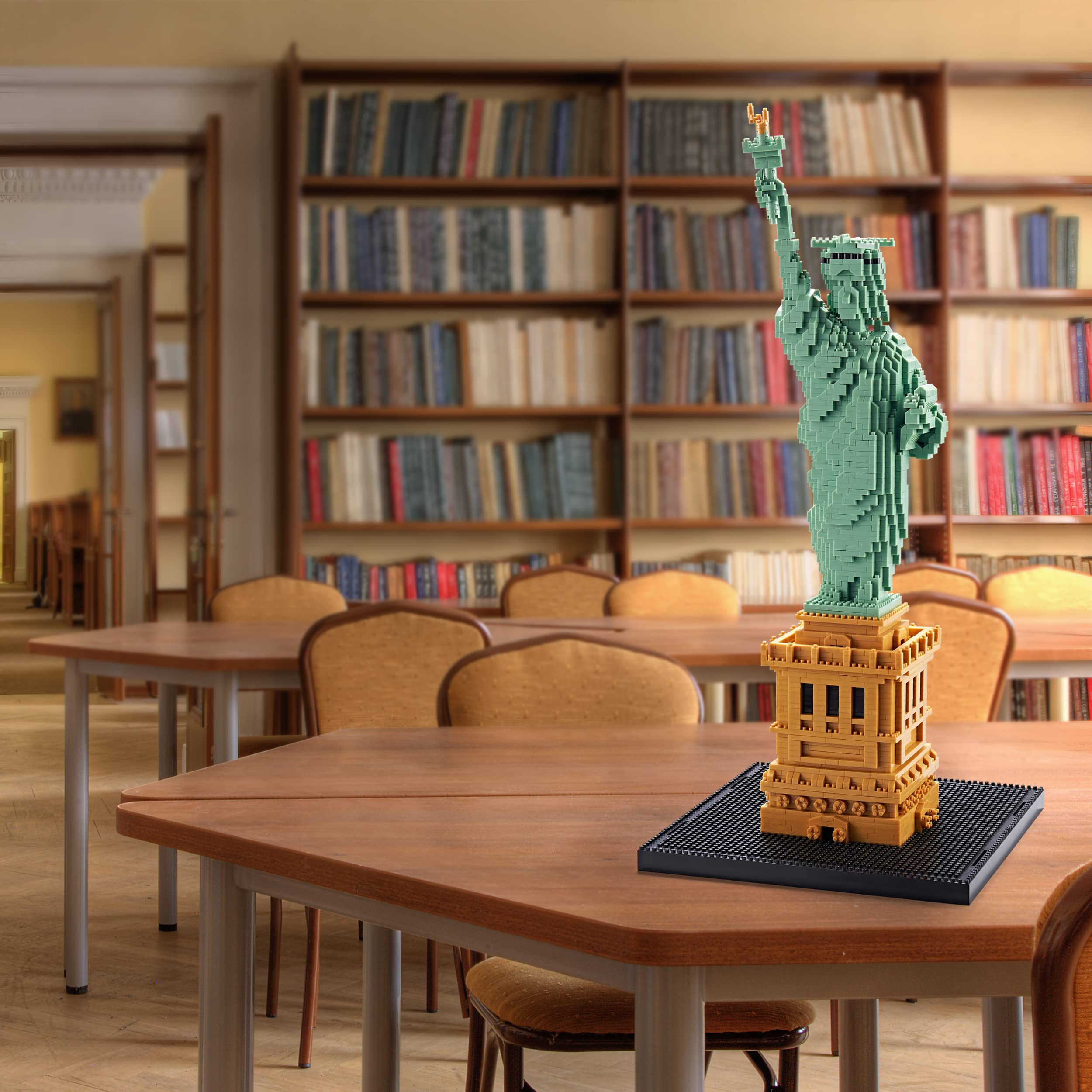 YYkxjk Statue of Liberty Architecture Micro Mini Block Building Set,(2810 Pieces) Creative Building Kit for Kids Age for 14+ and Adults
