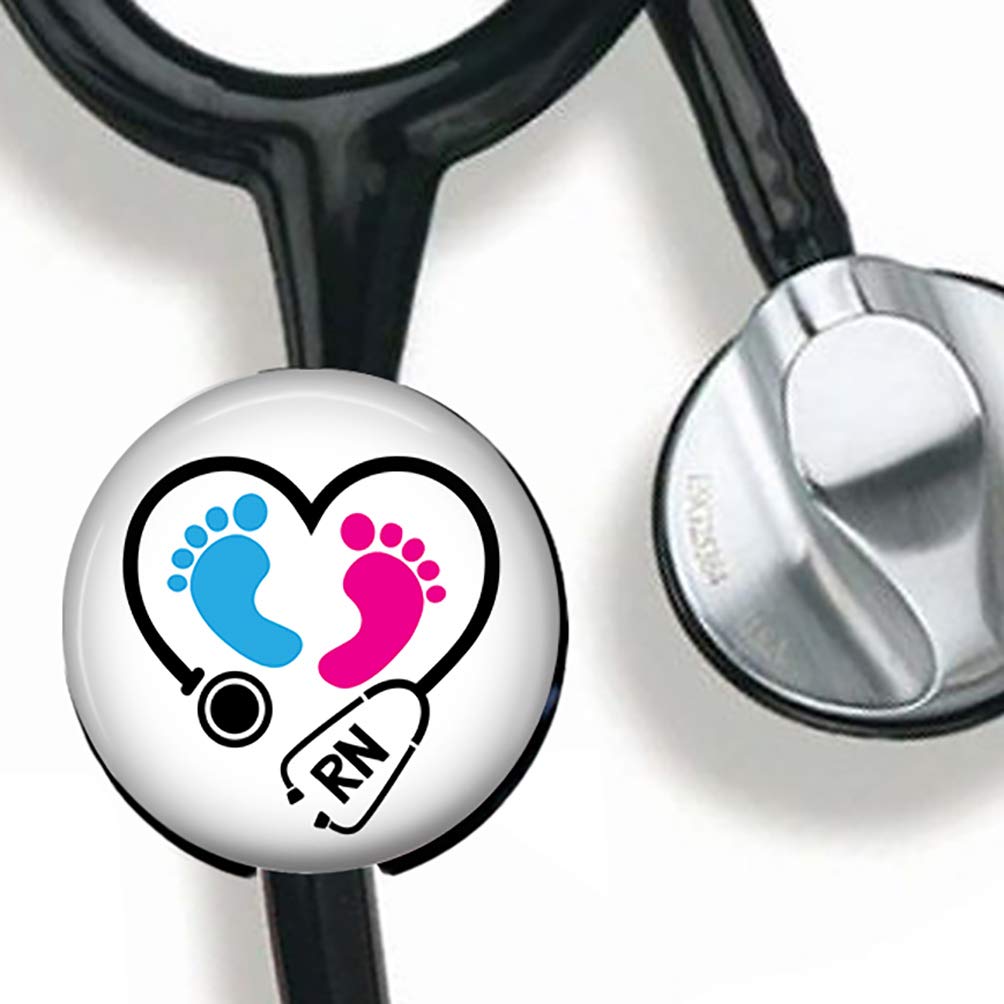RN Stethoscope Tag Personalized,Nurse Doctor Stethoscope ID Tag Customized, Medical Stethoscope Name Tag with Writable Surface-Black
