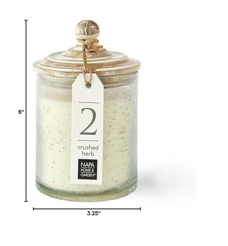 Crushed HERB Gray Oak Soy Wax Scented Jar Candle by Napa Home