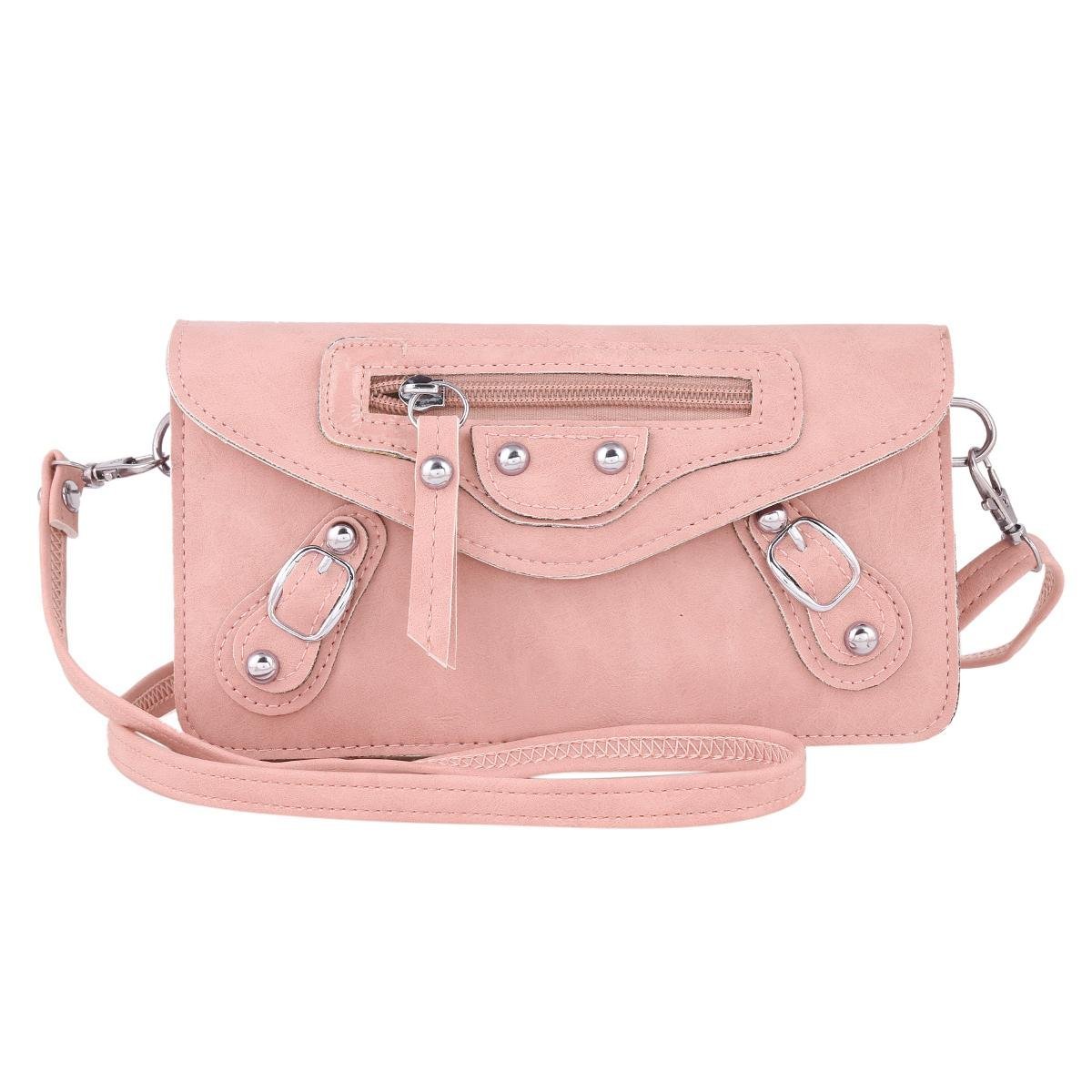 Damara Girl's Crossbody Case Cover Pouch Purse Hand Bag for Smartphone,Pink