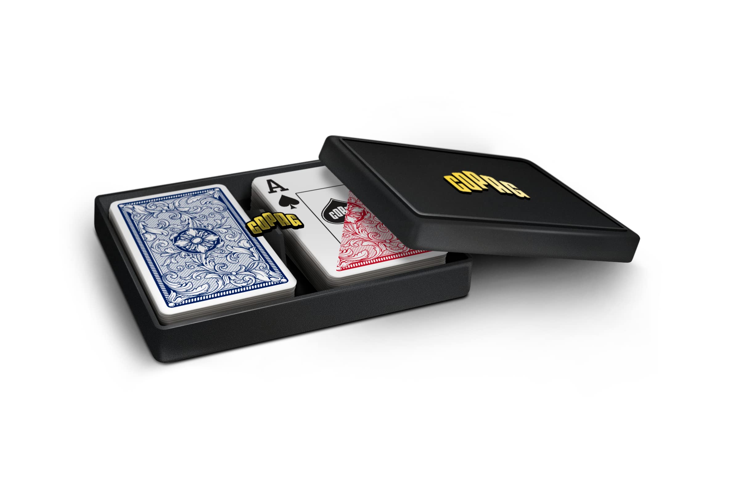 Copag 1546 Neoteric Design 100% Plastic Playing Cards, Poker Size (Standard) Green/Red (Jumbo Index, 1 Set)