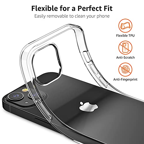 Amazon Basics Clear Soft TPU Smartphone Cover for iPhone 13