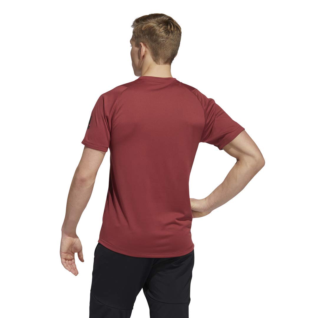 adidas mens FreeLift Sport Ultimate Solid Tee Legacy Red Small