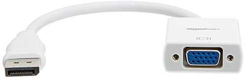 Amazon Basics Display Port to VGA Display Monitor Adapter, 1-Pack, White