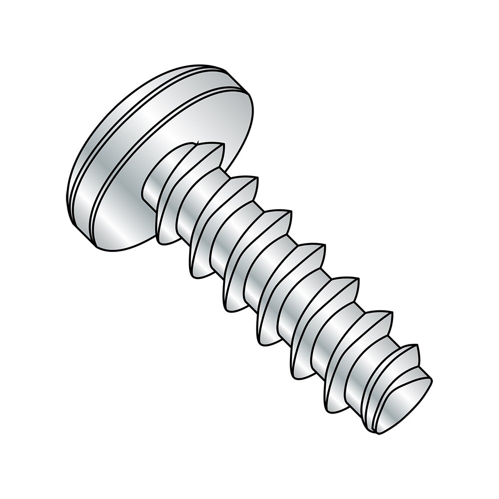 Small Parts 0410LPP Steel Thread Rolling Screw for Plastic, Zinc Plated, Pan Head, Phillips Drive, #4-20 Thread Size, 5/8" Length (Pack of 100)