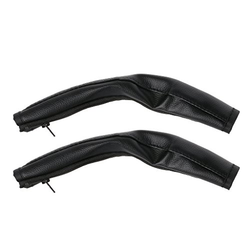Baby Stroller Armrest Protective Cover,Leather Pram Stroller Handle Sleeve Cover with Zipped