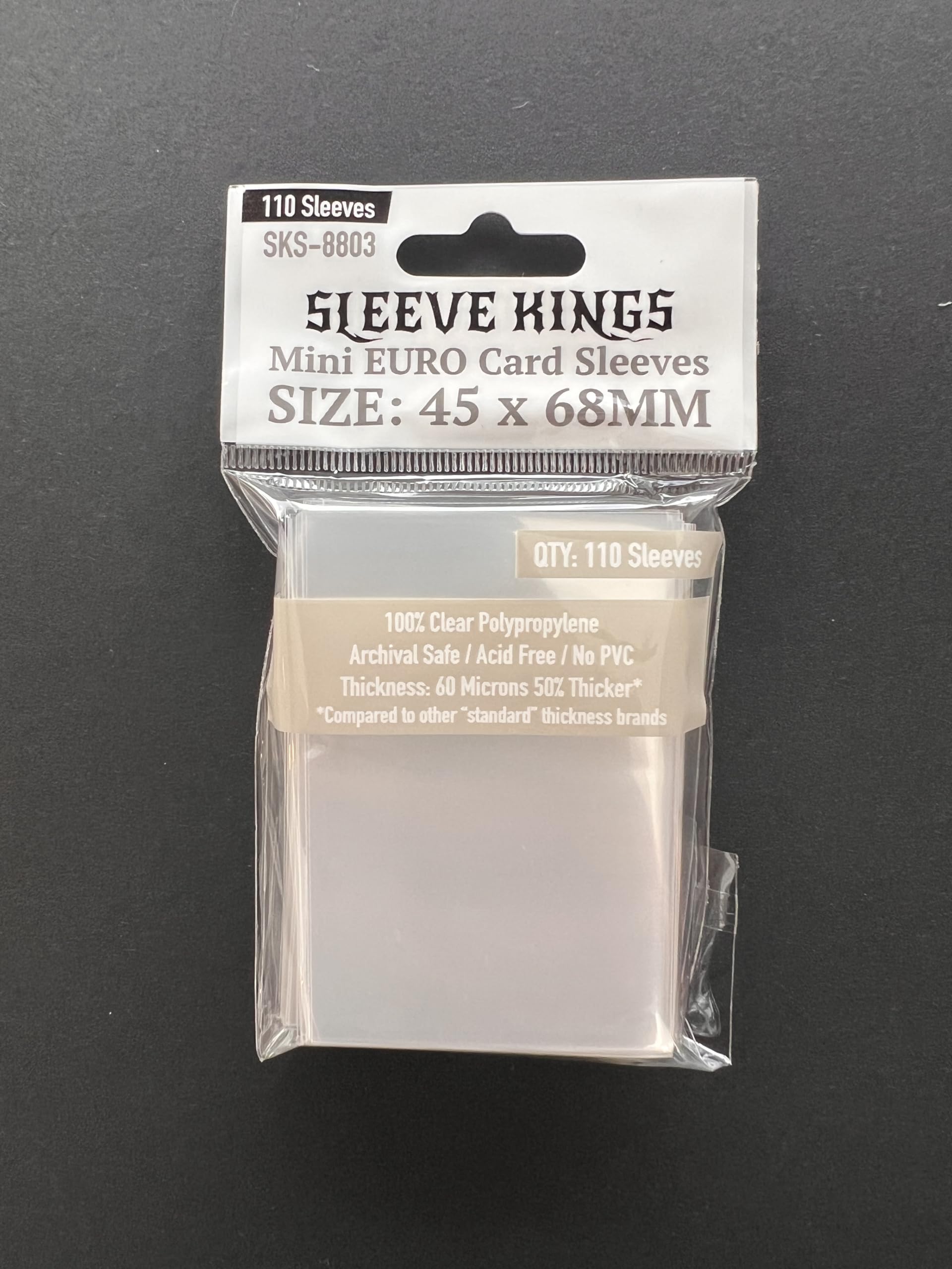 Sleeve Kings Mini Euro Card Sleeves 45 X 68 mm (10x110 Pack, 1100 Sleeves)
