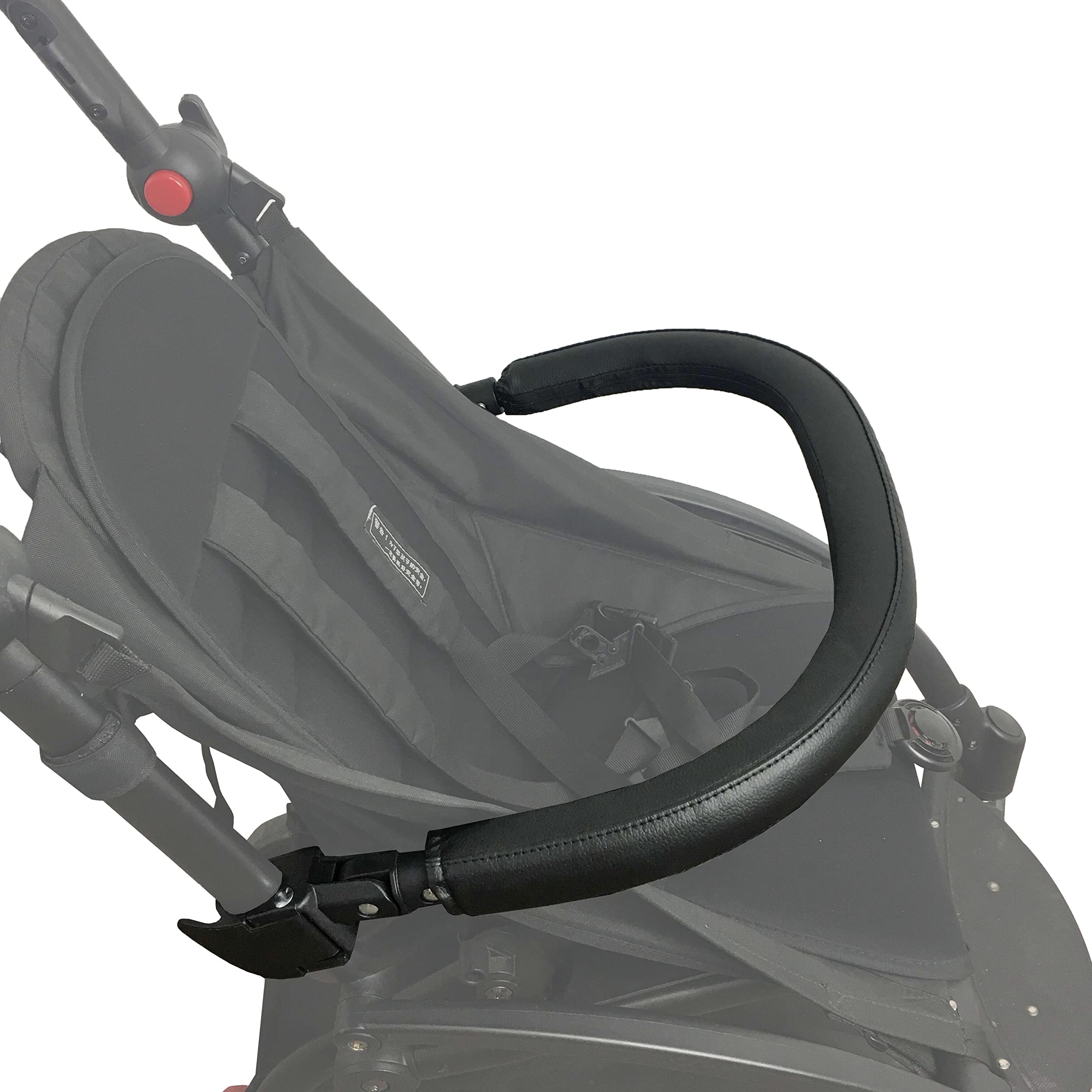 Baby Stroller Bumper Bar,Armrest,Crossbar,Handle bar,Handrail Compatible with BBZ Yoyo Stroller/Yoyo+ / Yoya Stroller Accessories-Black PU Leather