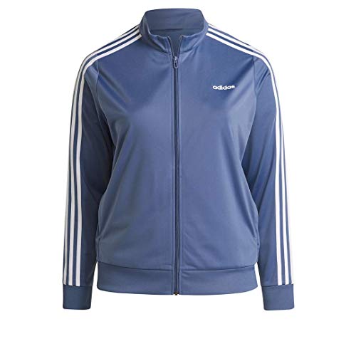 adidas,Womens,Essentials Tricot Track Top,Crew Blue,1X