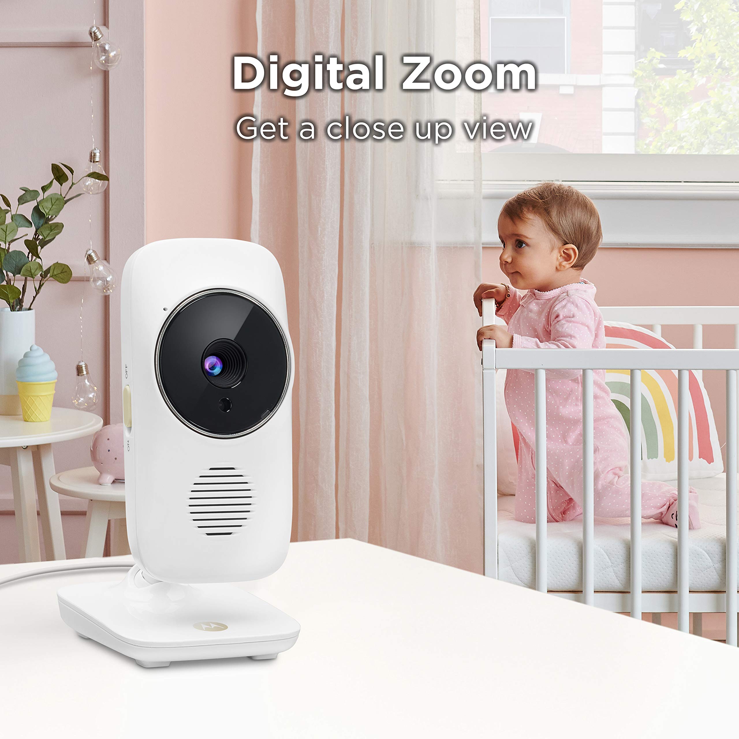 Motorola MBP844CONNECT Wireless WiFi Video Baby Monitor - 5-Inch HD Color Screen, 2-Way Talk Communication - Sound, Motion, Temperature Alert - Digital Zoom, Night Vision, 5 Lullabies - 1000ft Range