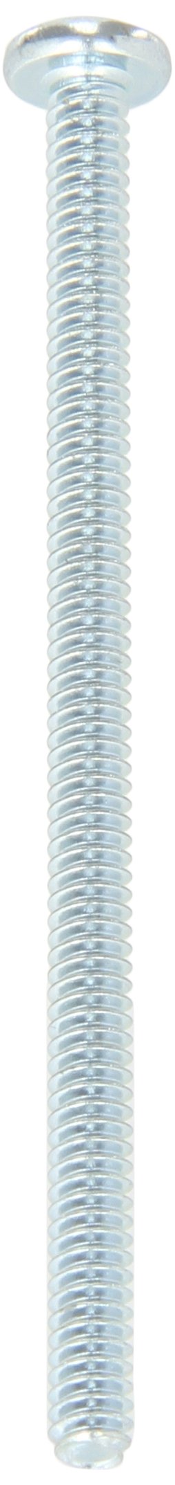Small Parts Steel Pan Head Machine Screw, Zinc Plated, Meets ASME B18.6.3, #2 Phillips Drive, #10-24 Thread Size, 3-1/4" Length, Fully Threaded, Imported (Pack of 25)
