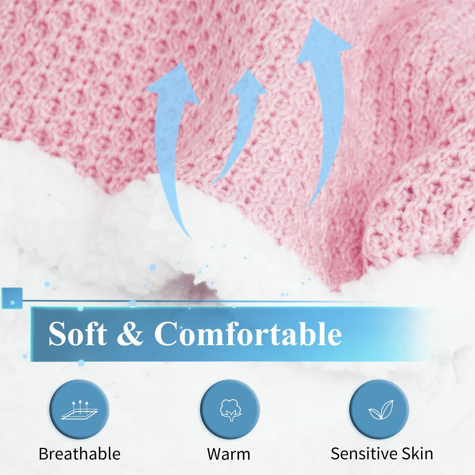 Baby Swaddle Blanket, Soft Plush Newborn Swaddle Wrap Baby Blankets, Cute Bear Unisex Baby Sleeping Bag for 0-6 Months Baby