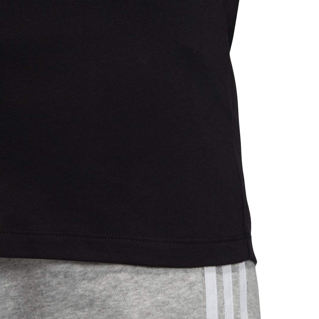 adidas Originals womens 3 Stripes T-shirt T Shirt, Black/Black/White, Medium US