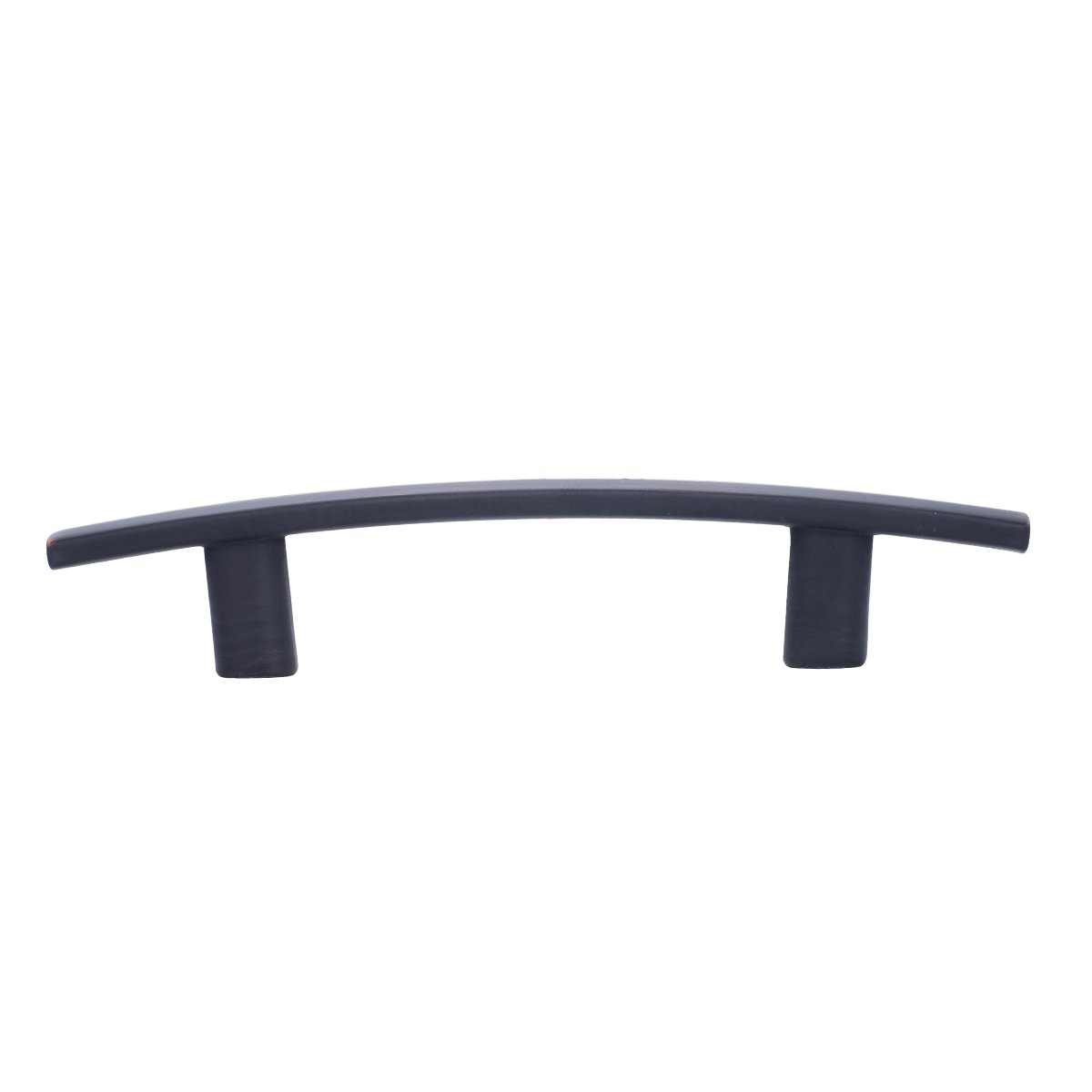 Amazon Basics Modern Curved Cabinet Handle, 5.25-inch Length (3-inch Hole Center), Flat Black, 10-Pack