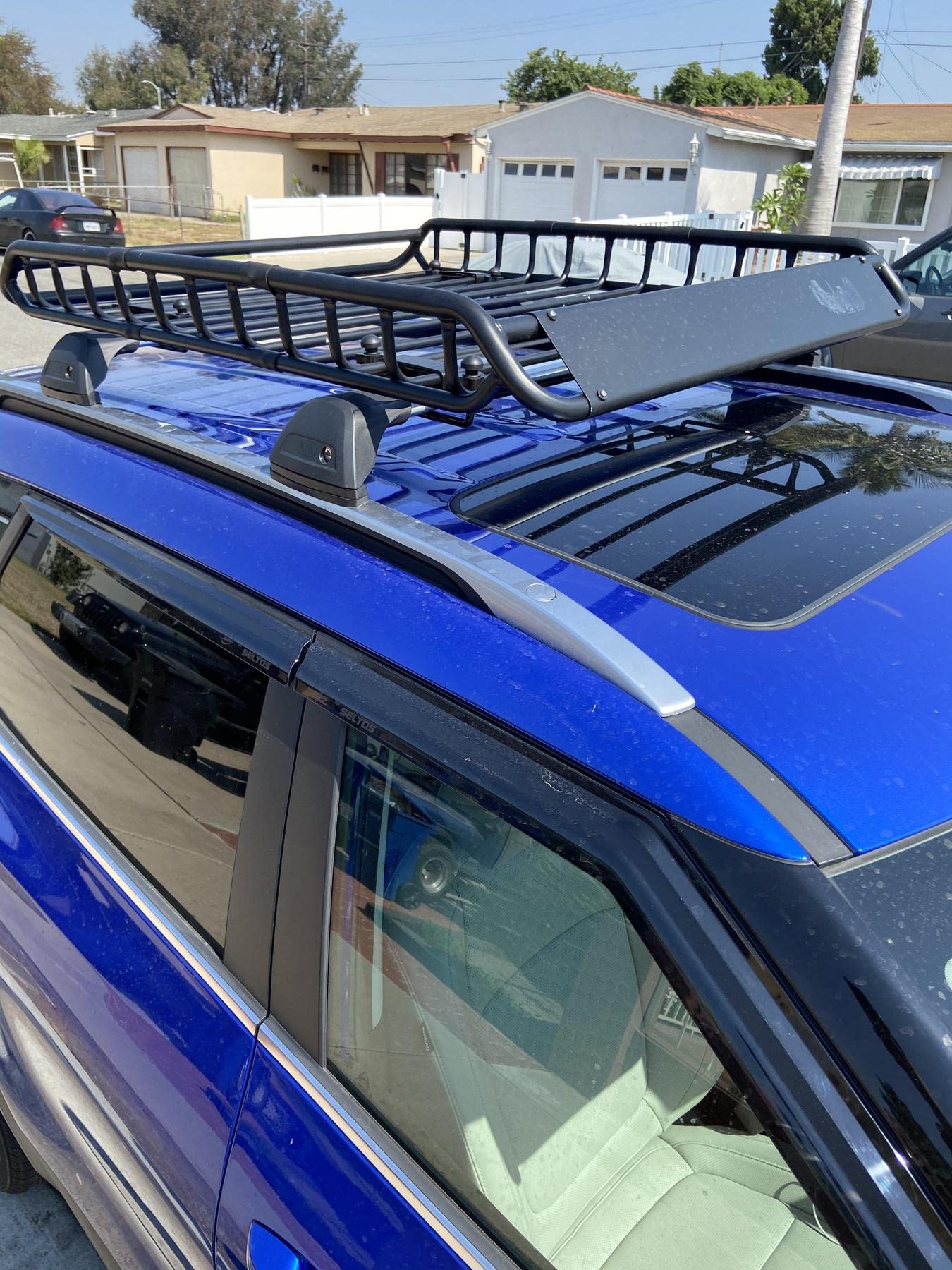 Roof Mounted Steel Cargo Storage Carrier 150 Lb. Capacity Adds 10 Square Feet of Storage