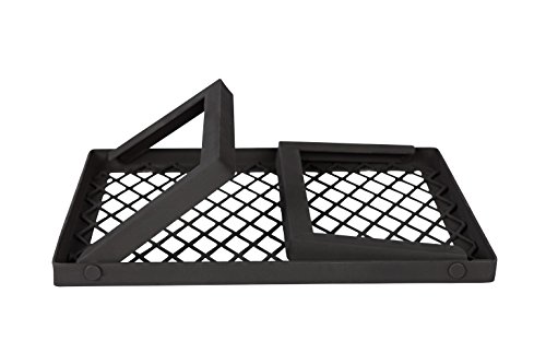 Amazon Basics Medium Portable Folding Camping Grill Grate - 18 x 12 x 7 Inches, Black Steel