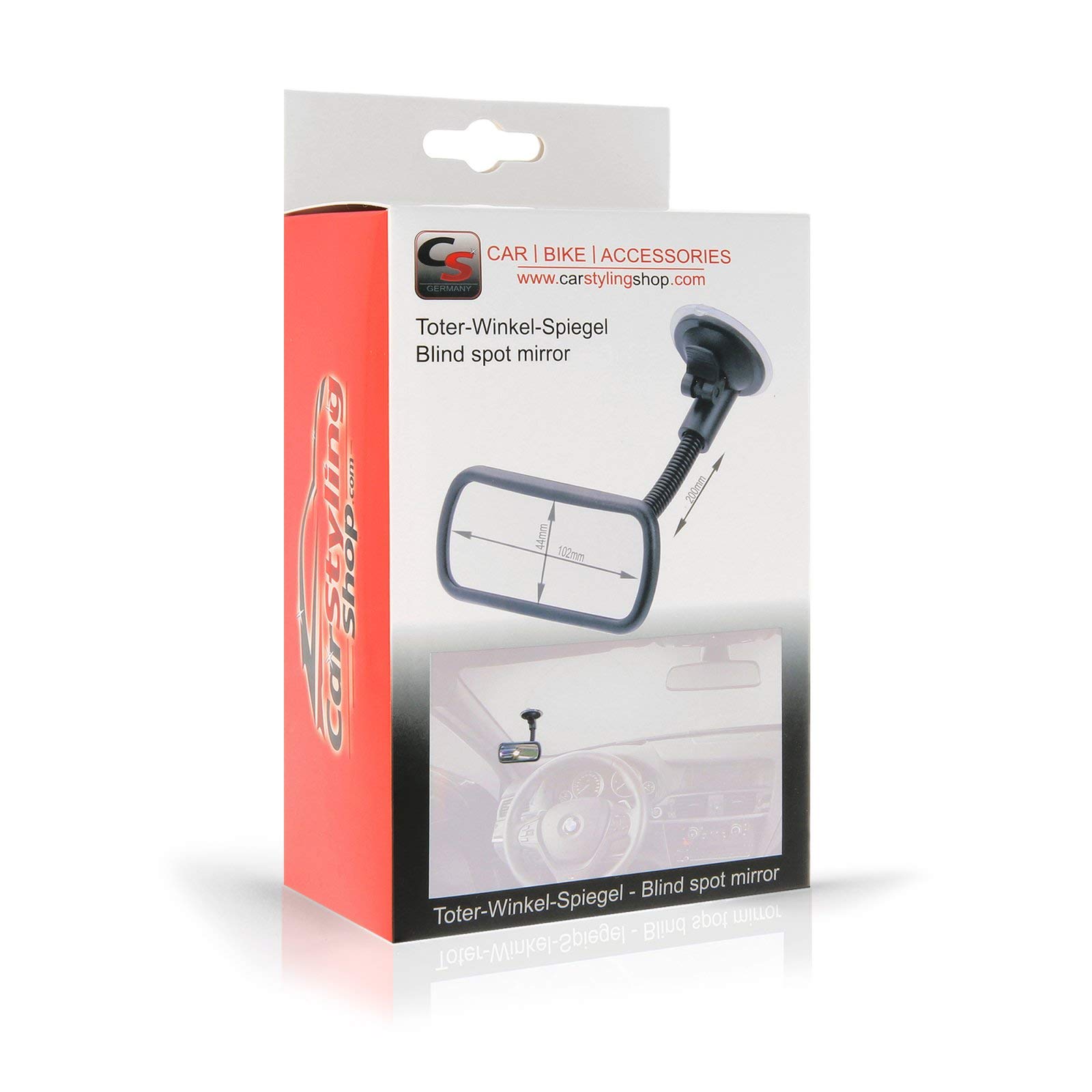 Sunstop Germany Automotive Car Blind Spot Mirror Curved Rear View Support Mirror for Baby Monitoring Child Safety