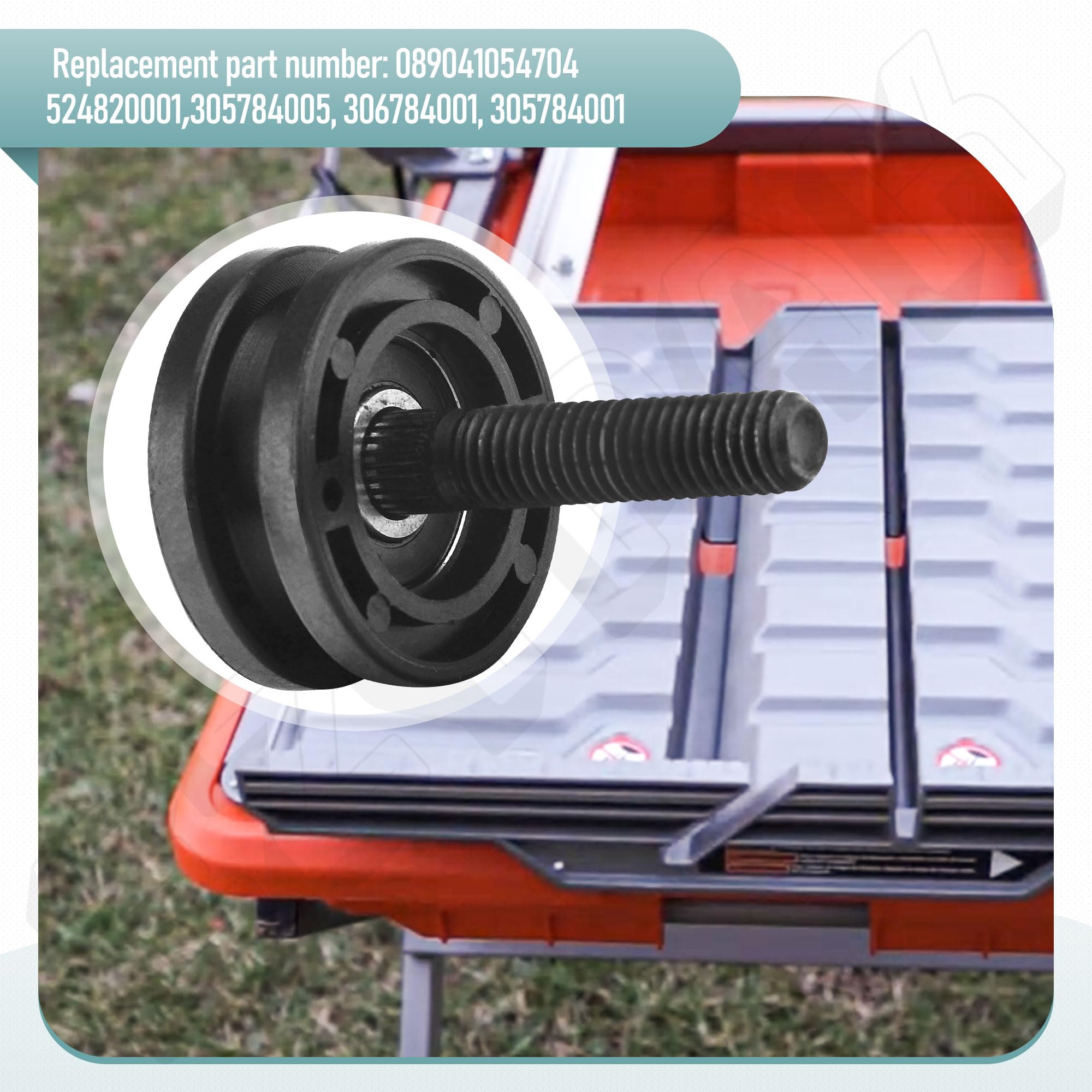 EZYPAK 305784005 089041054704 Table Roller for Ridgid 306784001,305784001 524820001 Table Roller - Fits 7" Tile Saw model R4030, R4031, R4030S, R4031S, R40311 (6)