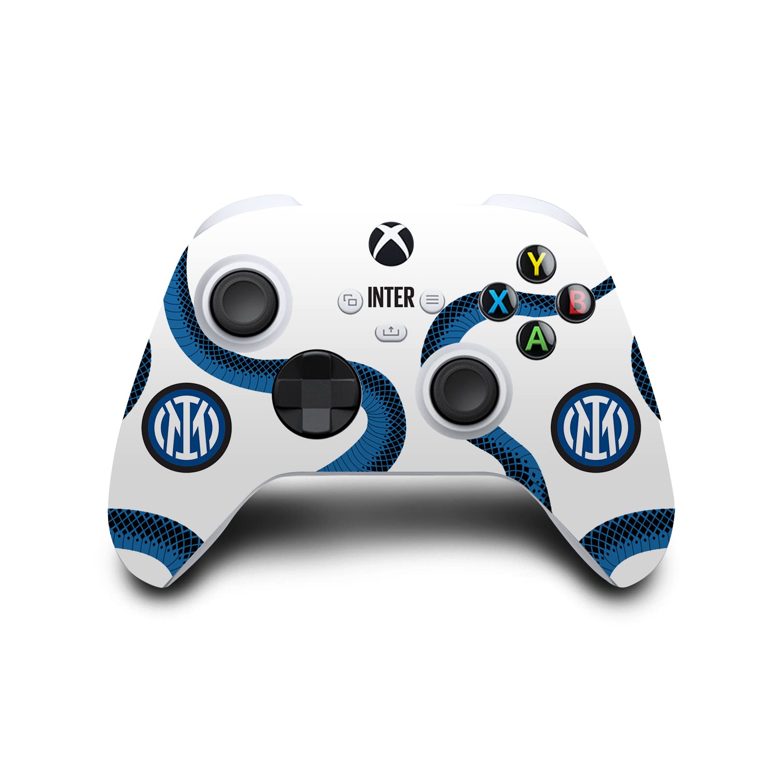 Head Case Designs Officially Licensed Inter Milan Away 2021/22 Crest Kit Vinyl Sticker Gaming Skin Decal Cover Compatible With Xbox Series S Console and Controller Bundle