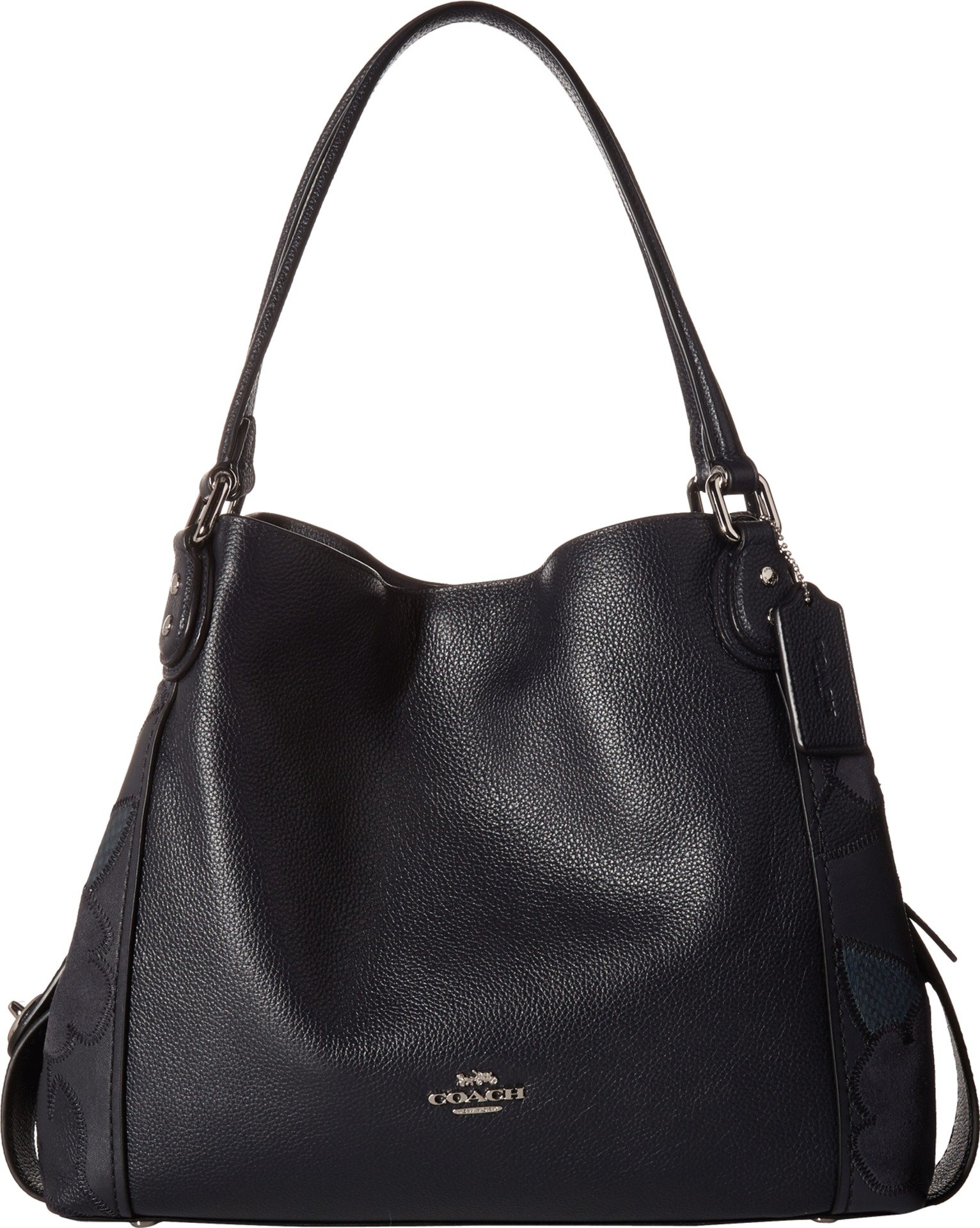 Coach Patchwork Tea Rose Edie 31 Shoulder Bag Sv/Navy One Size