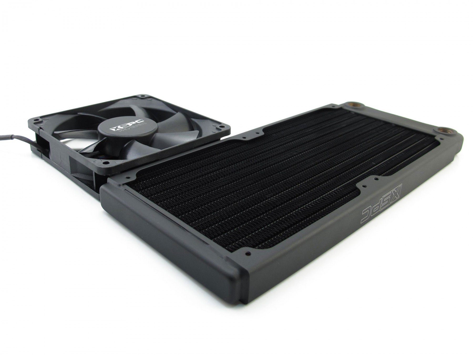 XSPC TX240 Ultra Thin Radiator, 120mm x 2, Dual Fan, Black