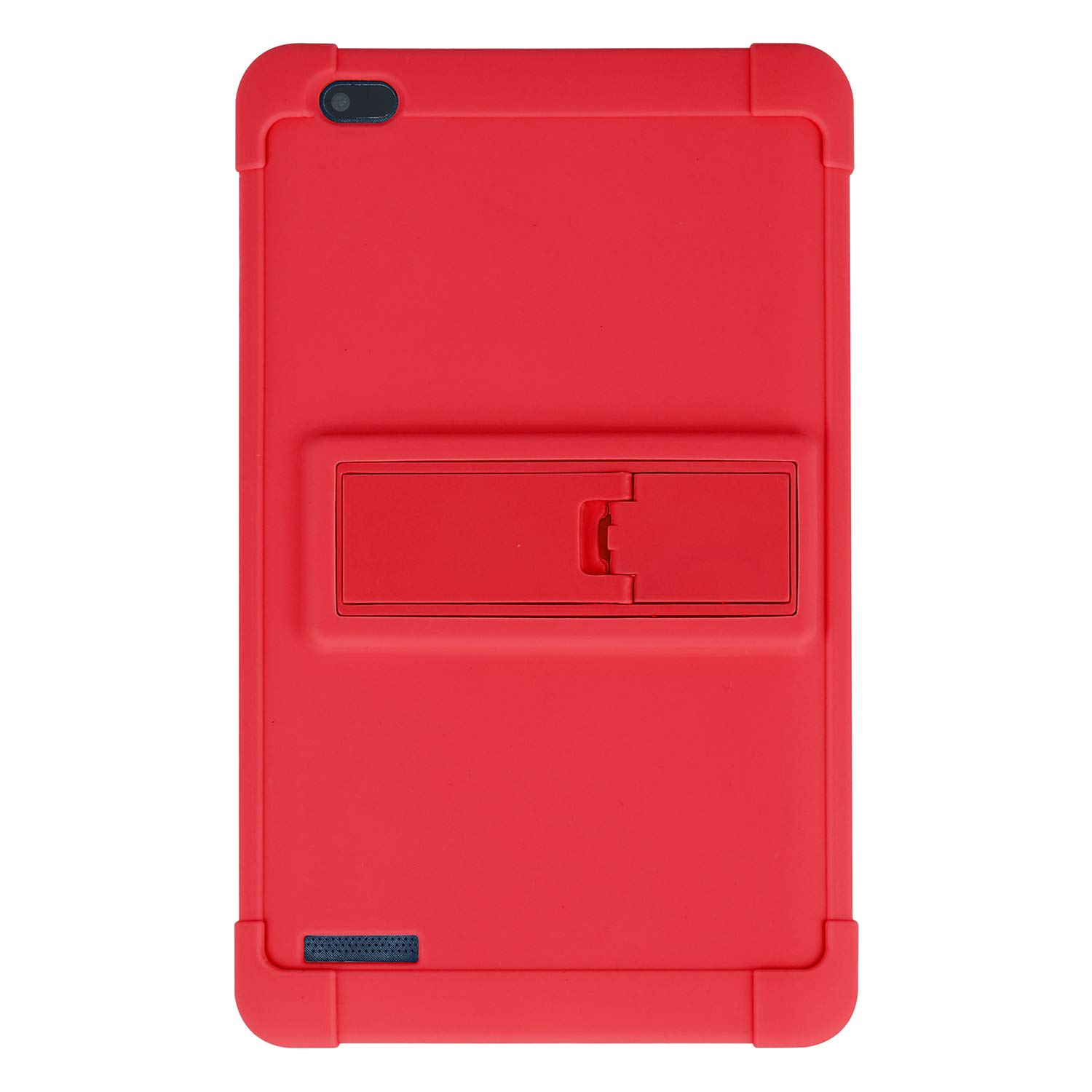Onn 7 inch Tablet Case, [Kickstand] Shockproof Silicone Cover Case for Onn 7" Tablet Model: 100015685/100005206 / 100026191 (Red)